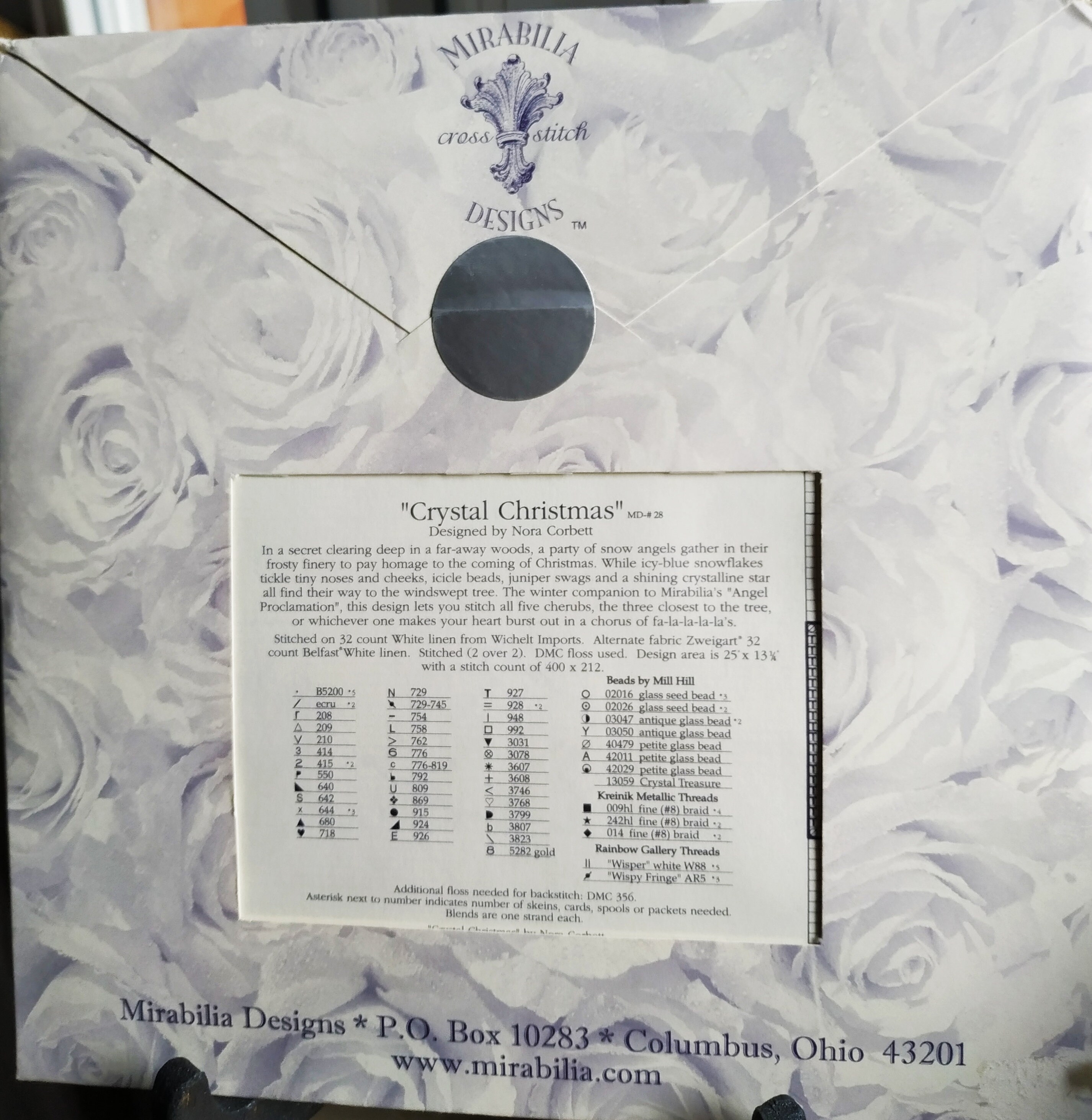 OOP Mirabilia crystal Christmas MD28 Cross Stitch Chart Rare Sealed NEW ...