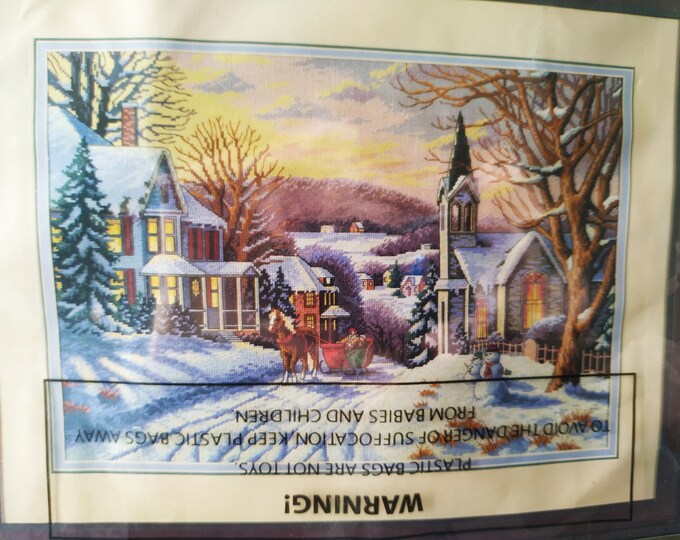 Rare Dimensions "wintry Eve" # 3854 Gold Collection Counted Cross ...