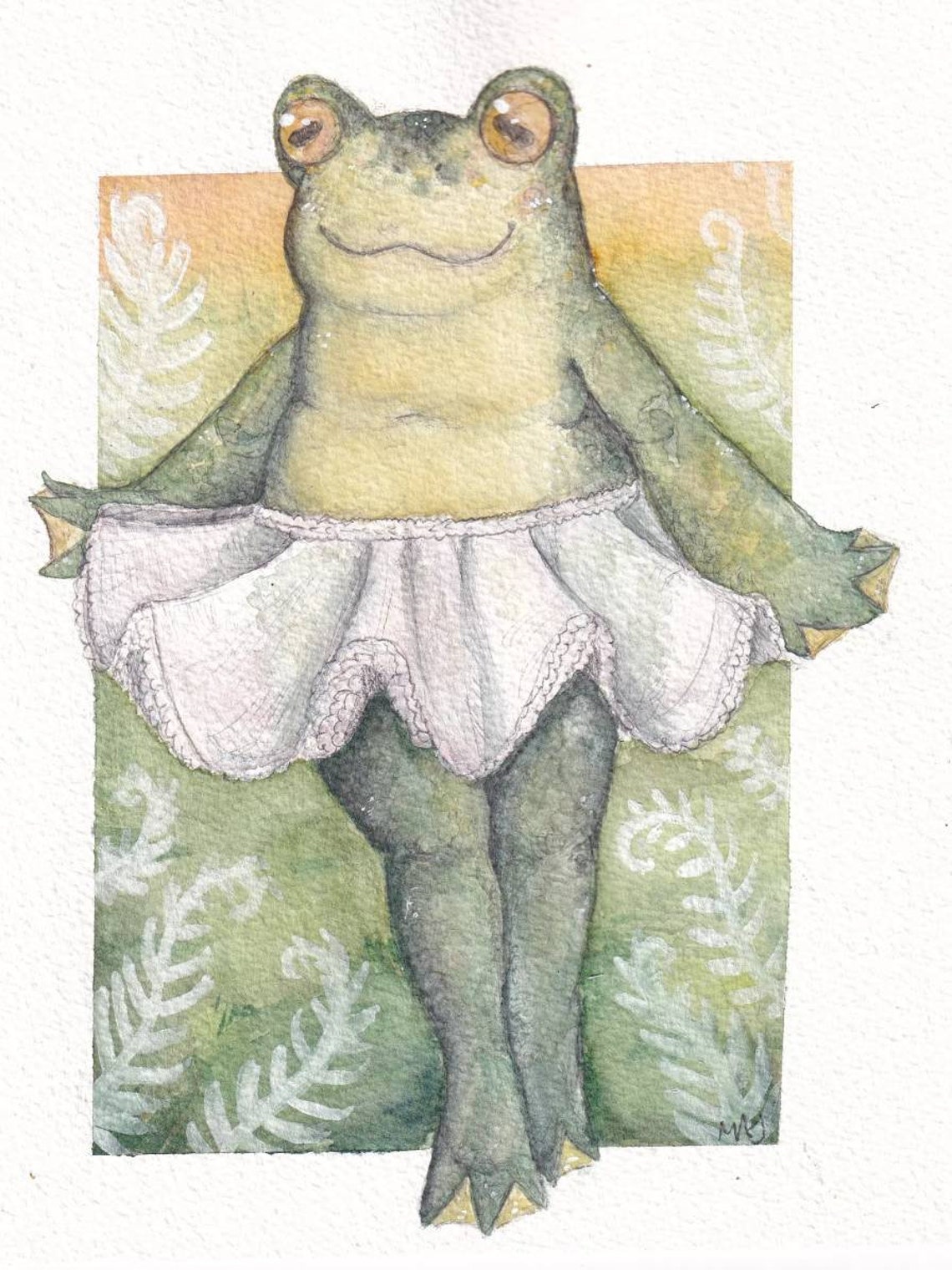 Ballet Frog art Print - Etsy