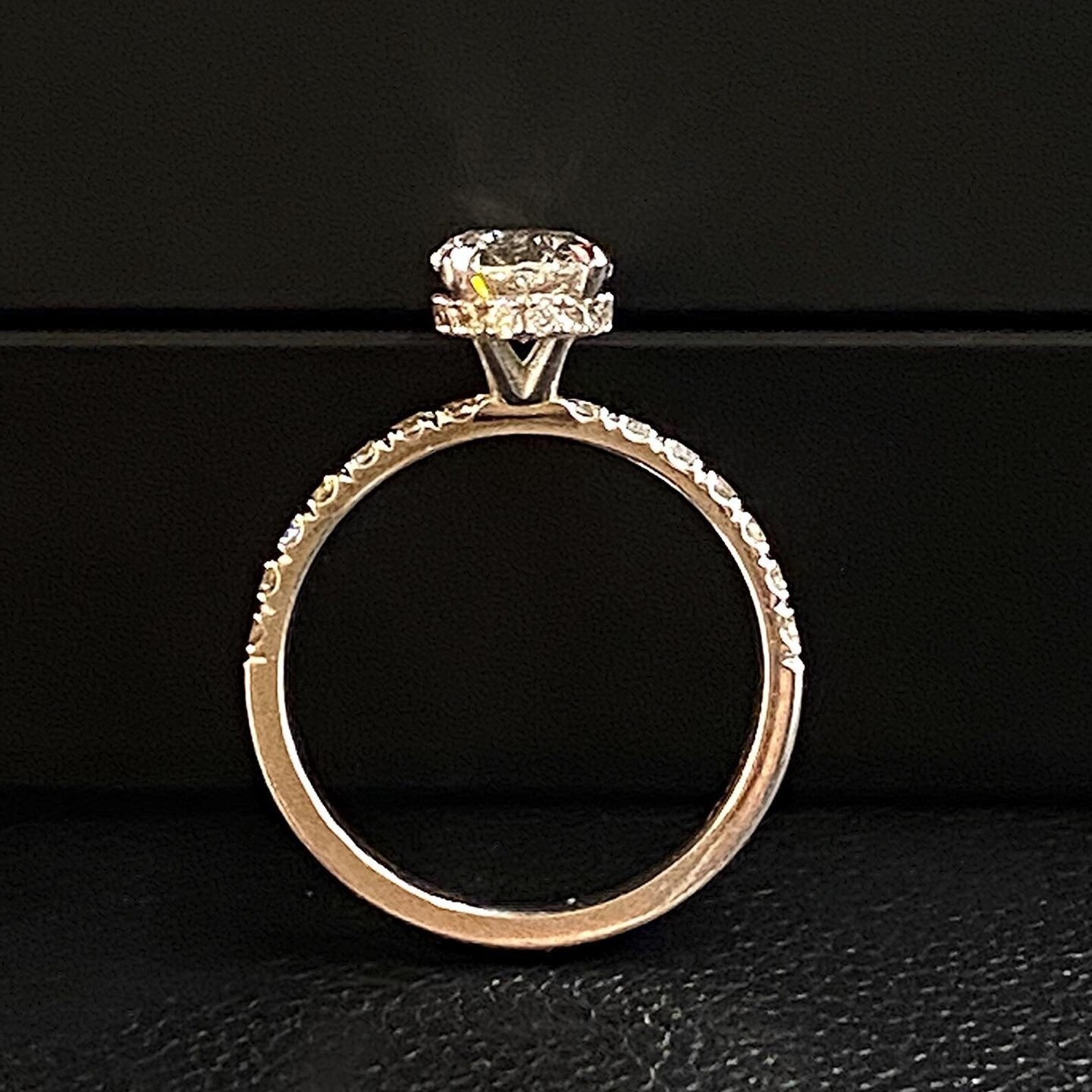 Oval Engagement Ring, 2 Carat Oval Diamond Ring, Hidden Halo Oval Cut ...