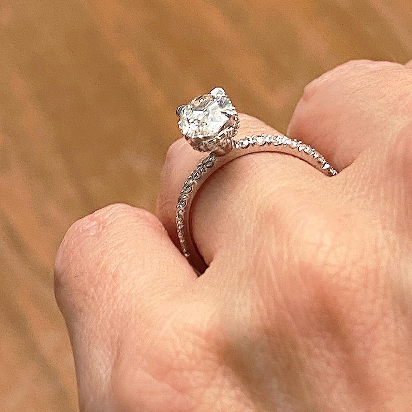 Oval Engagement Ring, 2 Carat Oval Diamond Ring, Hidden Halo Oval Cut ...