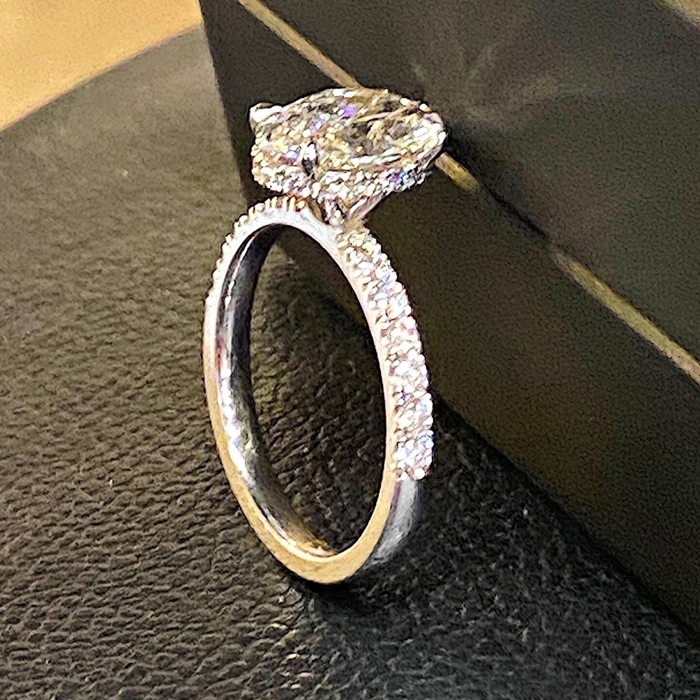 Oval Engagement Ring, 2 Carat Oval Diamond Ring, Hidden Halo Oval Cut ...