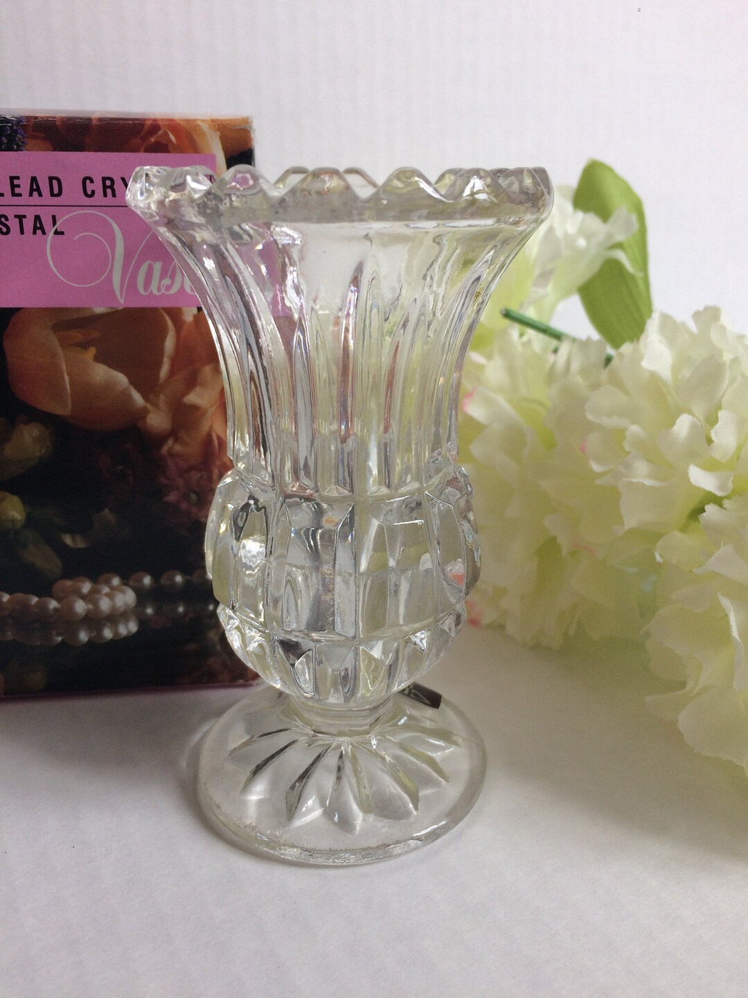 Small Lead Crystal Pedestal Vase//collectors Crystal Galleries by ...