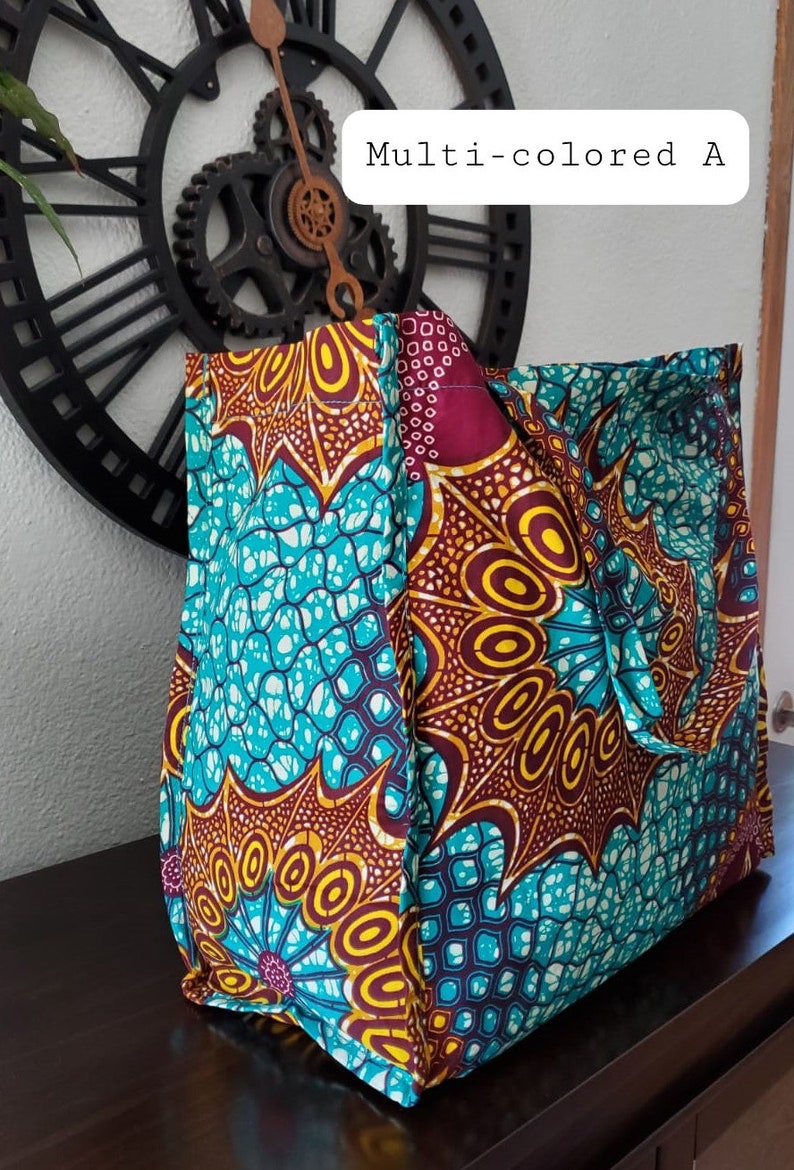 Handmade Totes with authentic African print | Etsy