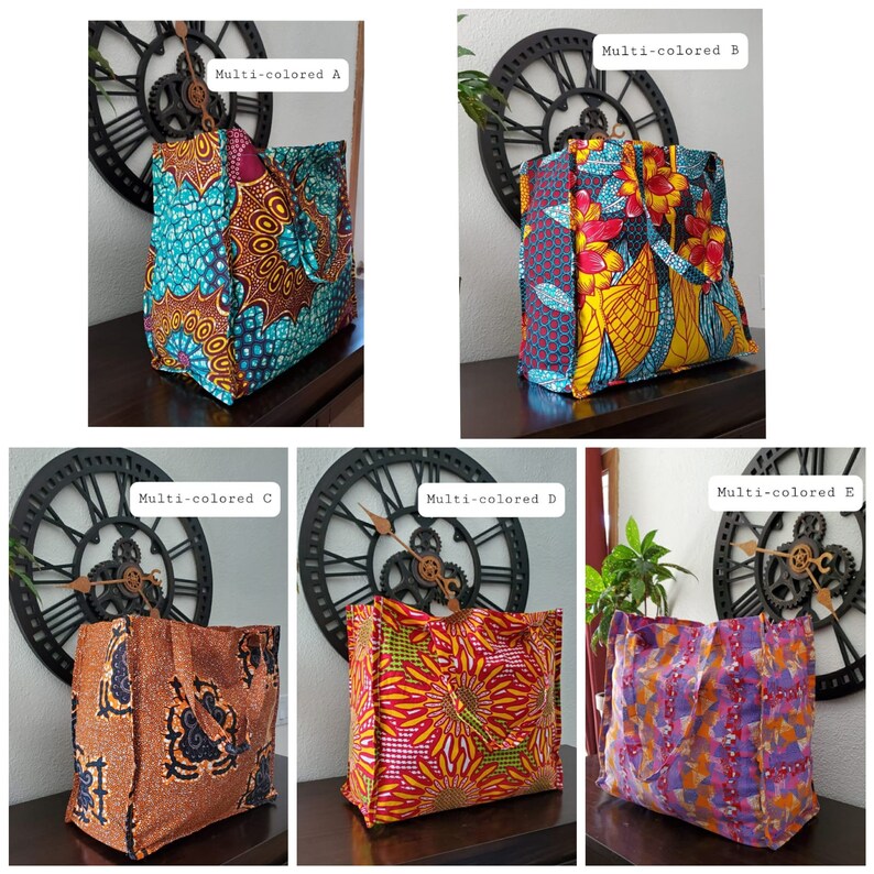 Handmade Totes with authentic African print | Etsy