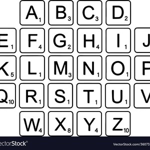 Scrabble Tile Wall Art: 4x4" Wooden Letter Tiles - Etsy