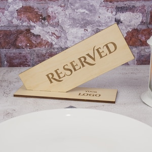 Wood Reserved Table Sign: Wedding Reception Decor - Etsy