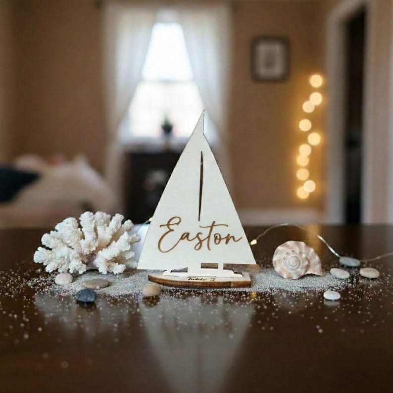 Nautical Wedding Place Cards, Place Cards Wedding, Tropical Wedding ...