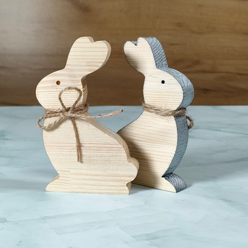Wooden Bunnies - Etsy
