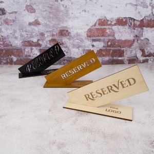 Wood Reserved Table Sign: Wedding Reception Decor - Etsy