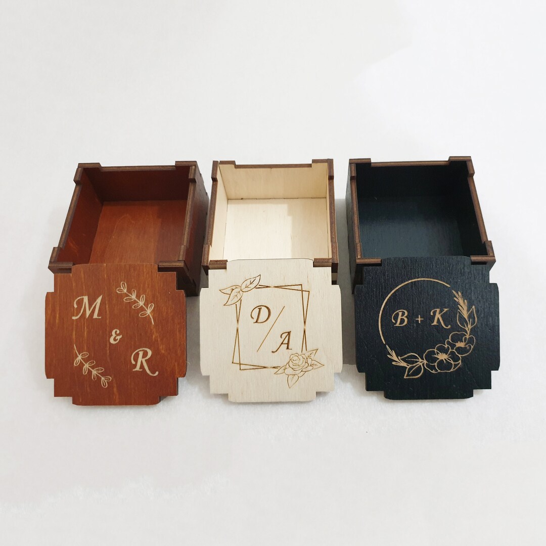 Engraved Wooden Keepsake Box: Custom Logo, Personalized Wood Box - Etsy