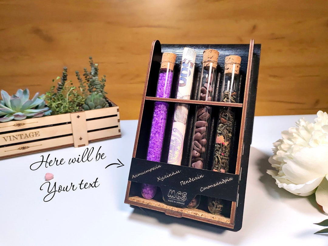 Personalized Engraved Gift Box With Test Tubes: Sentimental Keepsake - Etsy