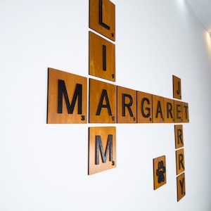 Custom Scrabble Wall Tiles: 2x2 Inches Wood Letter Art, Scrabble Tile ...
