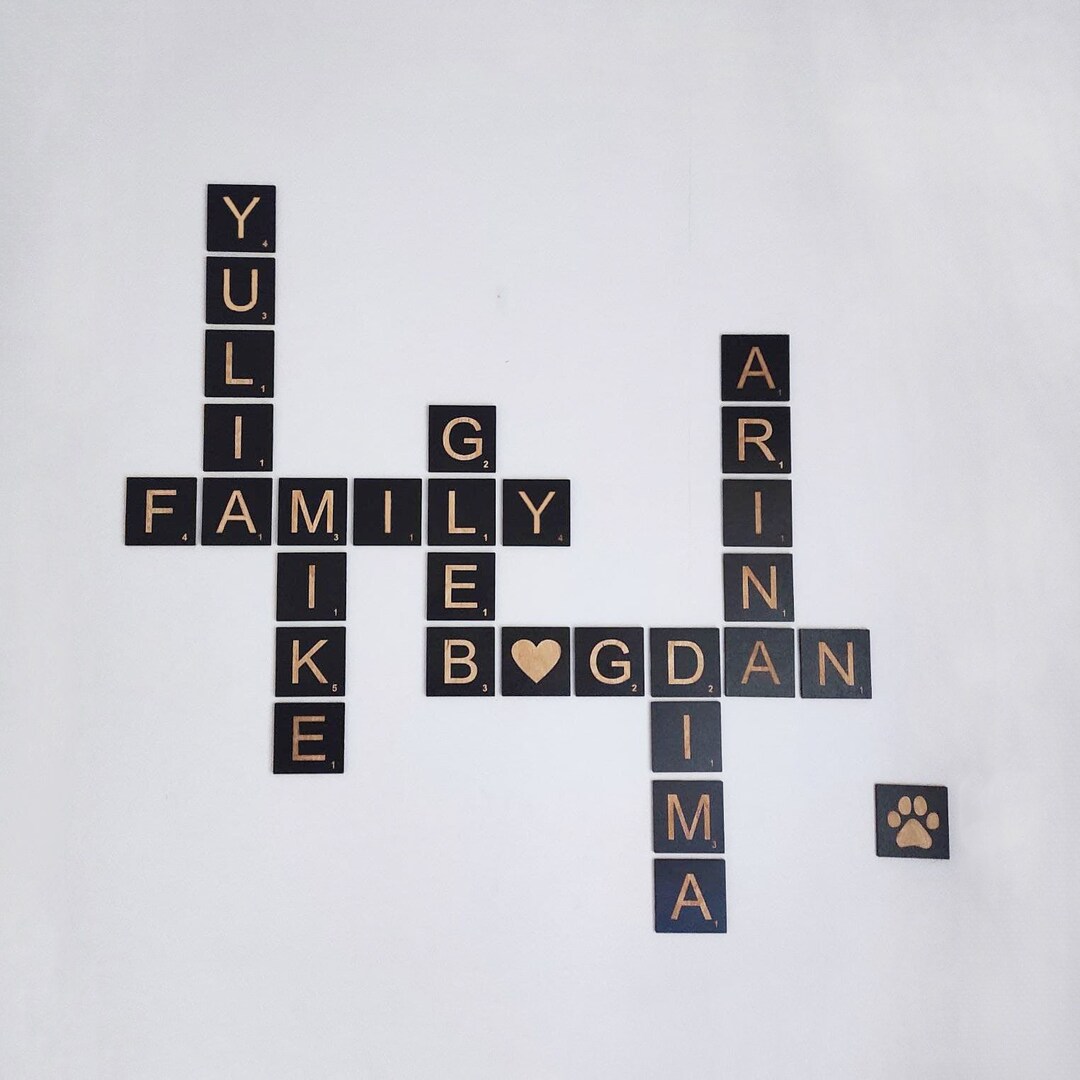 4x4 Wood Scrabble Wall Tiles: Custom Letter Art - Etsy