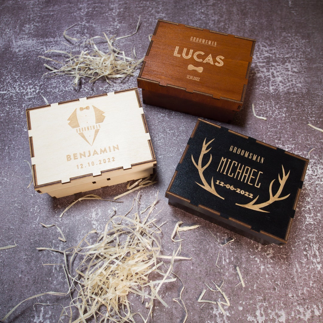 Groomsmen Gifts Box, Groomsmen Proposal Box, Personalized Wood Box ...