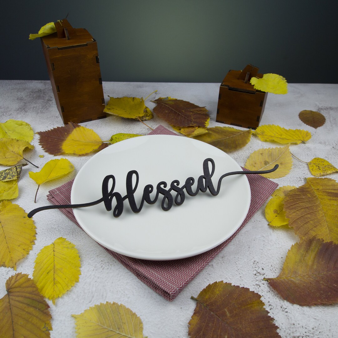 1/1.5/2 In. Thanksgiving Table Decor, Blessed Sign Thanksgiving Decor ...