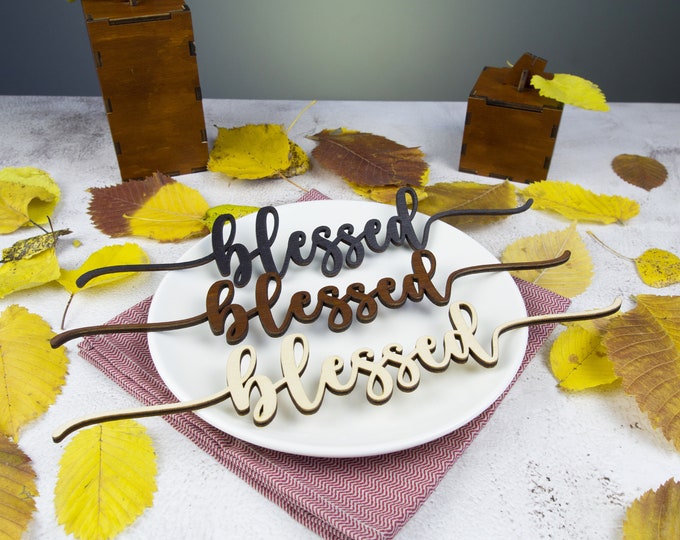 1/1.5/2 In. Thanksgiving Table Decor, Blessed Sign Thanksgiving Decor ...