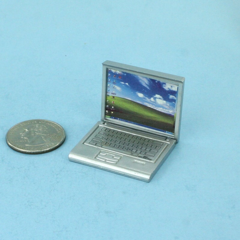 Dollhouse Miniature Laptop - Etsy