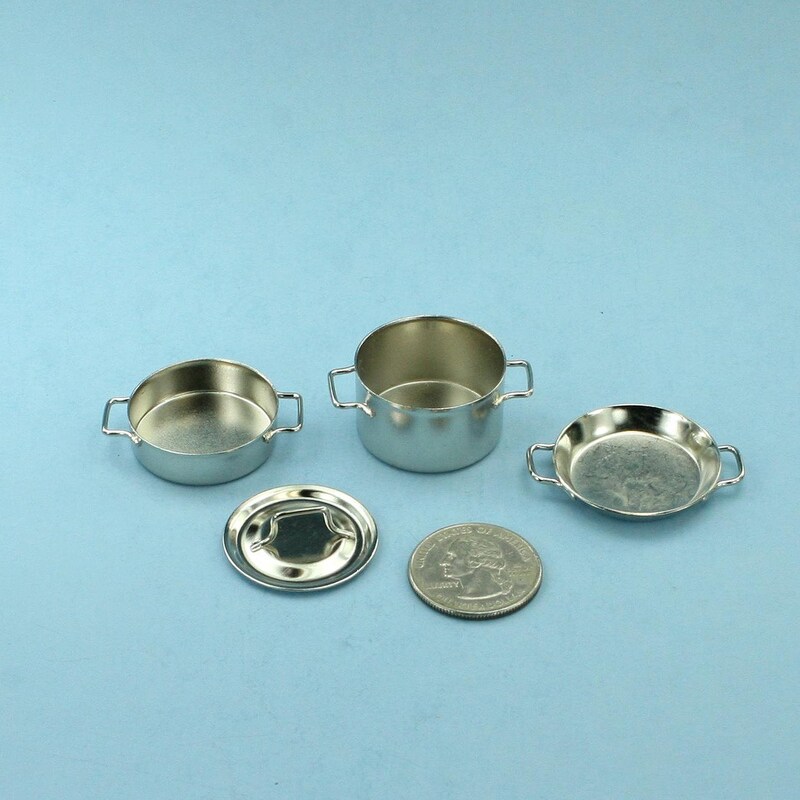 Dollhouse Metal Pots and Pans - Etsy