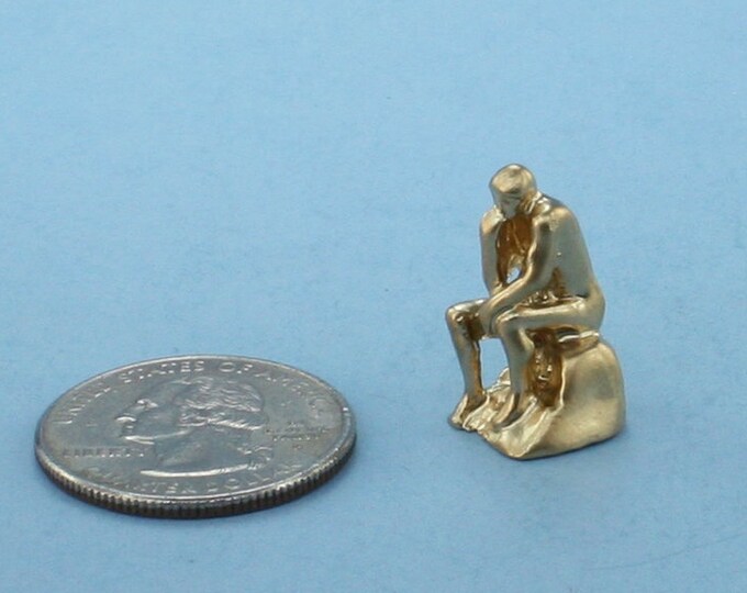 Tiny Dollhouse Miniature the Thinker Statue - Etsy