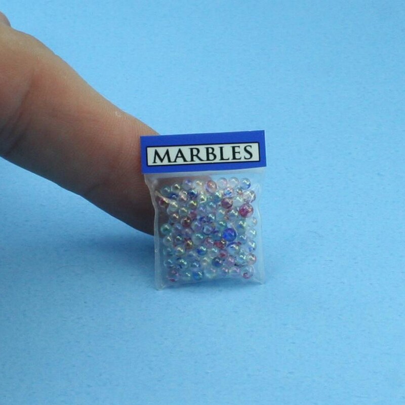 Miniature Glass Marbles Bag - Etsy