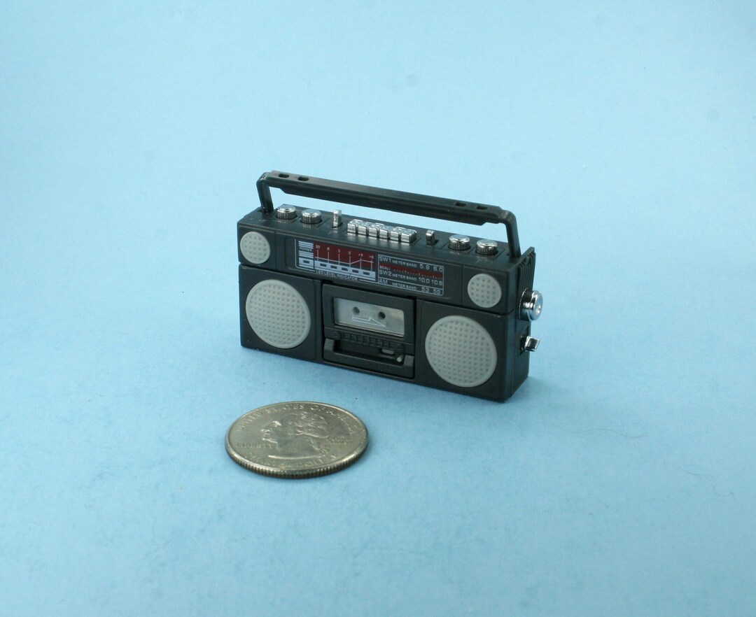 Detailed Dollhouse Miniature Boombox With Removable Cassette Tape - Etsy