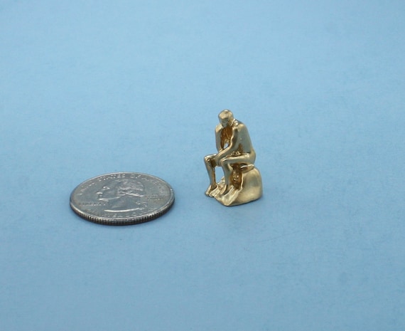 Tiny Dollhouse Miniature the Thinker Statue | Etsy
