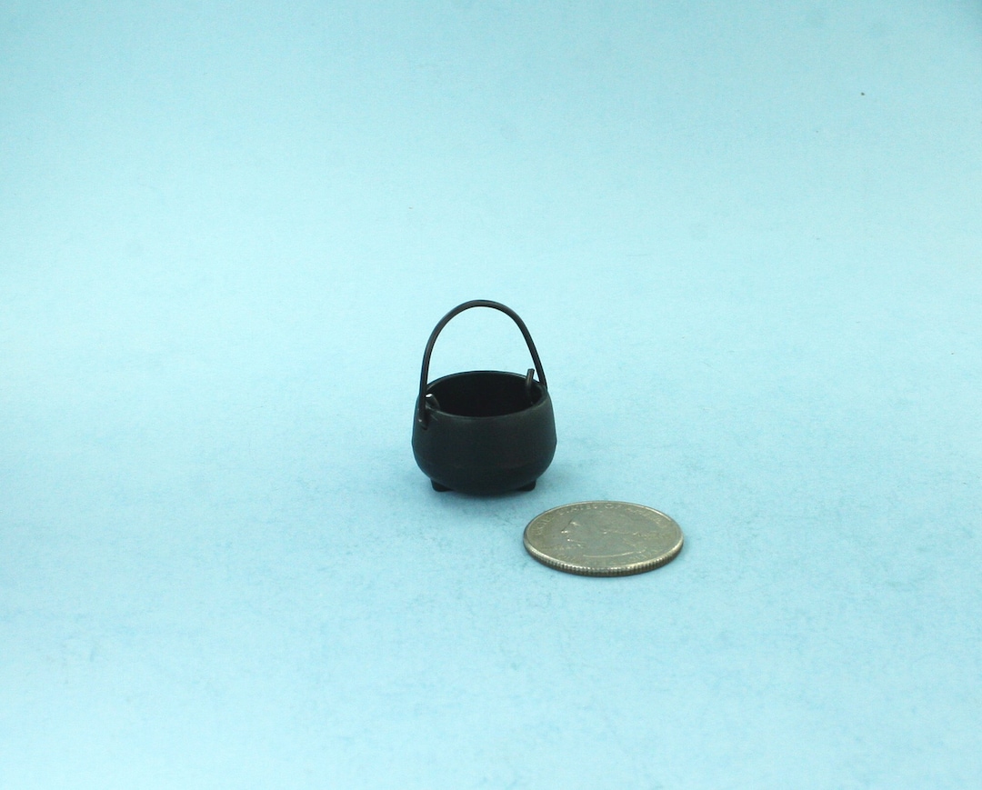 Dollhouse Miniature Heavy Quality Black Metal Halloween Witch's ...