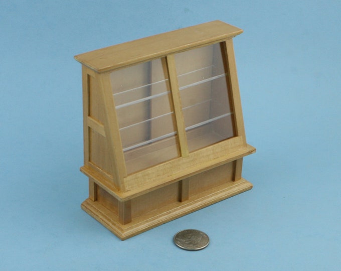 Dollhouse Miniature Bakery Cake Display Case in Oak Finish Miniature ...