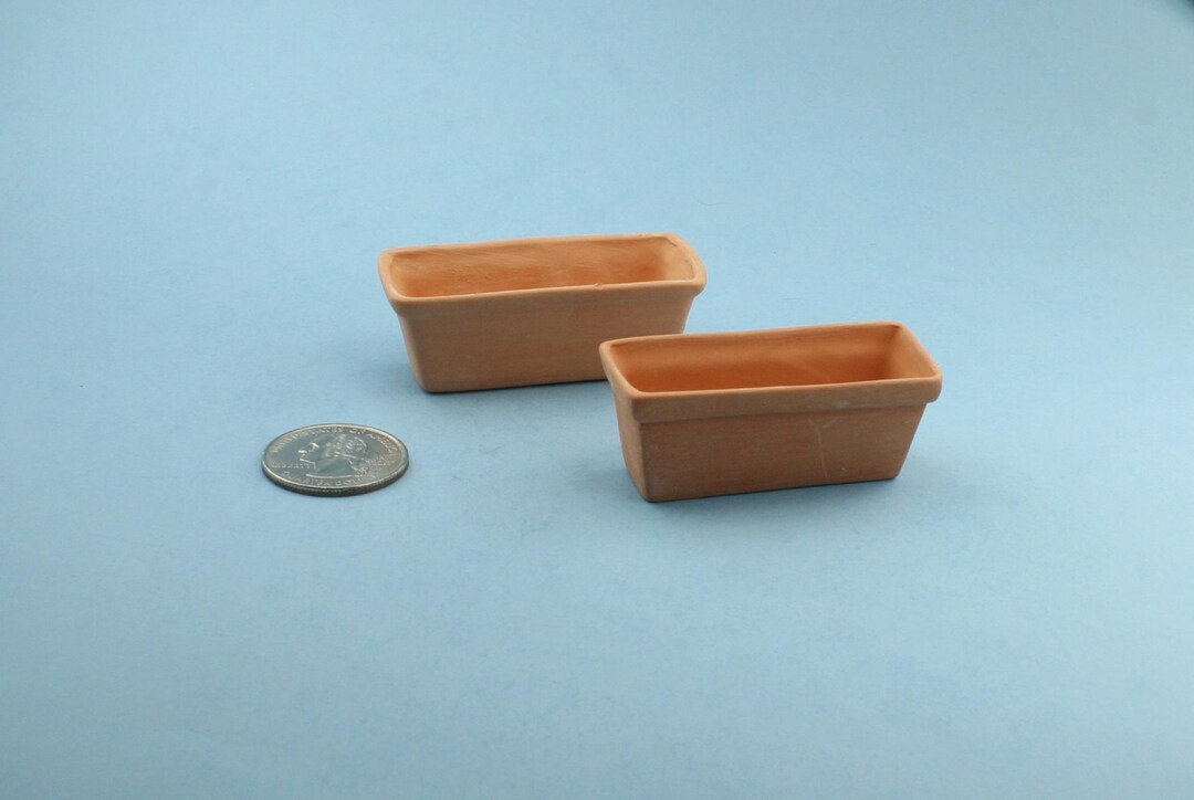 Miniature Terracotta Window Box Style Planter Pair of 2 - Etsy
