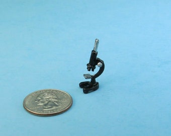 Dollhouse Miniature Microscope Miniature Laboratory Tiny Microscope ...