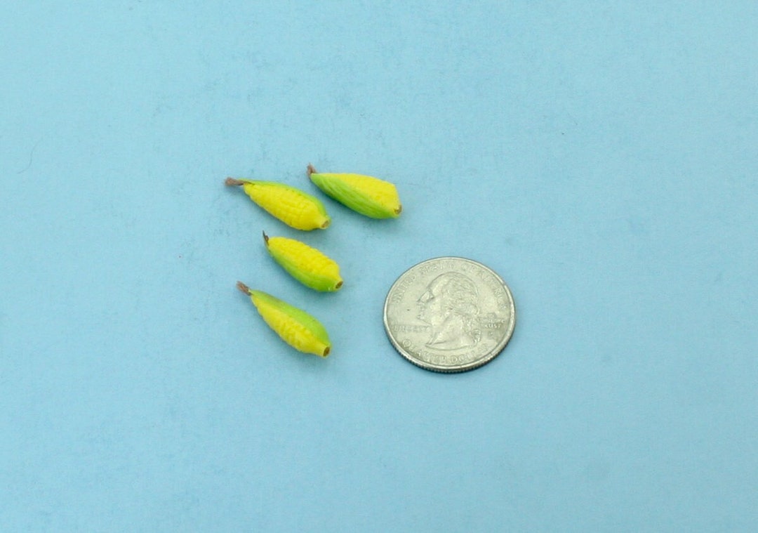 Dollhouse Miniature Set of 4 Realistic Ears of Corn on the Cob #LVEG17 ...