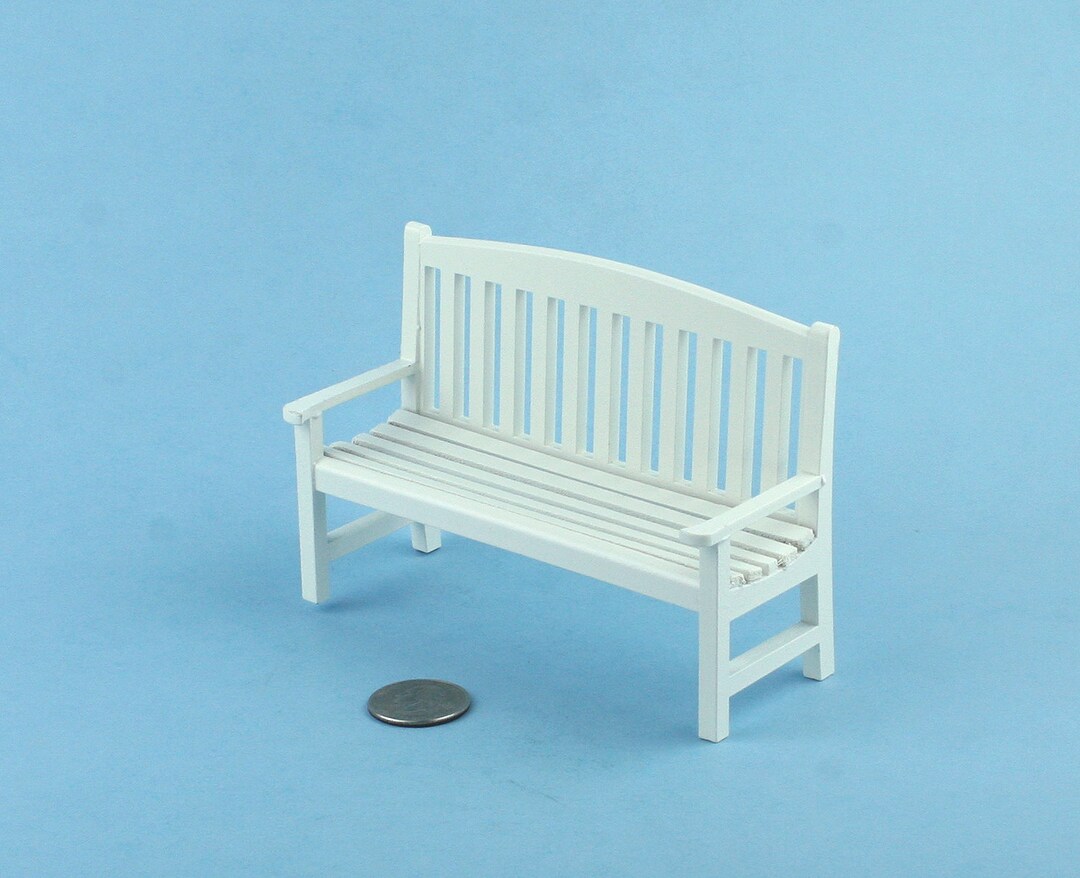 Dollhouse Miniature Wood Bench Available in Multiple Finishes Wooden ...