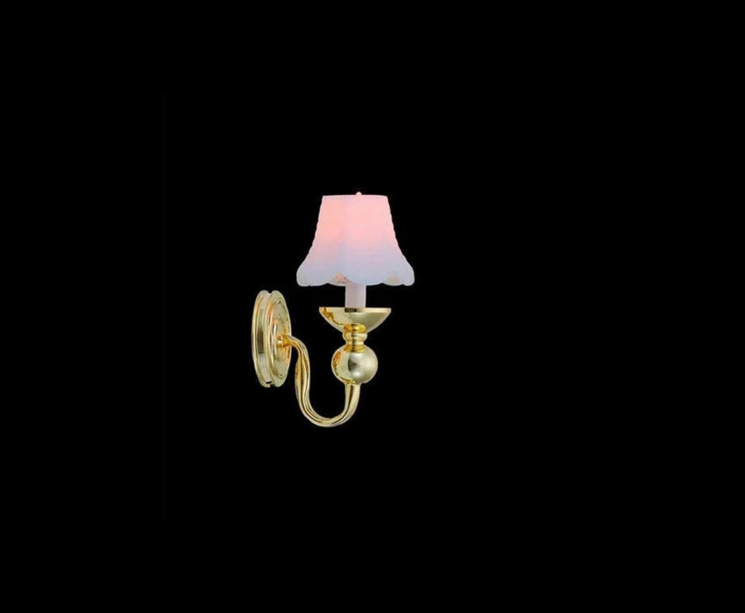 Dollhouse Miniature 12-volt WIRED Fancy Brass Wall Sconce Light - Etsy