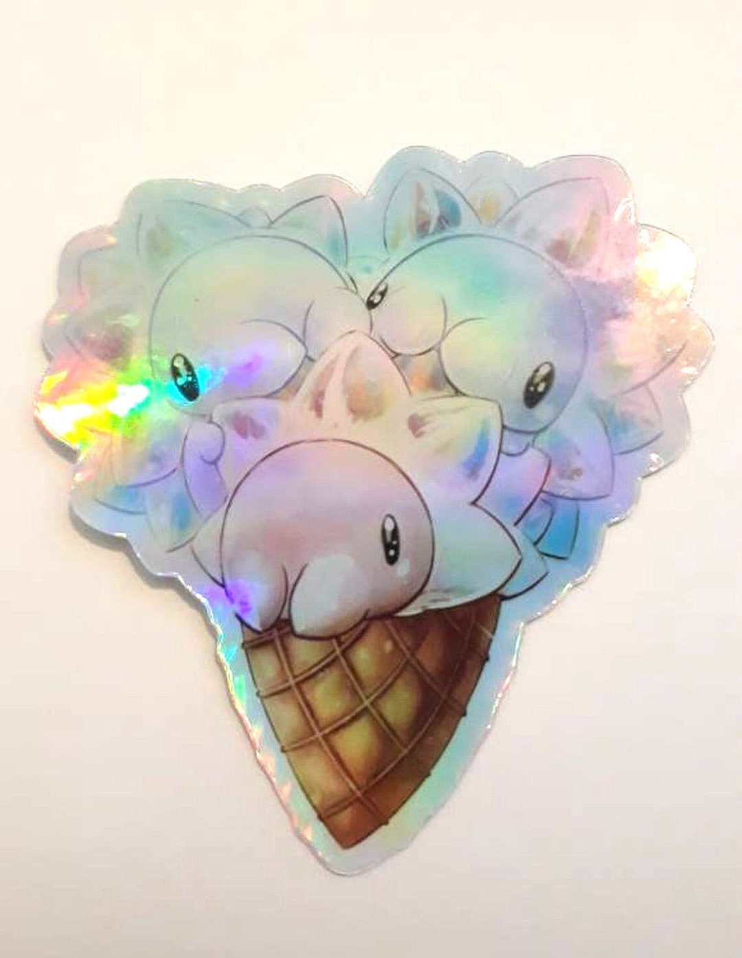 Snom Cone Holographic Sticker - Etsy