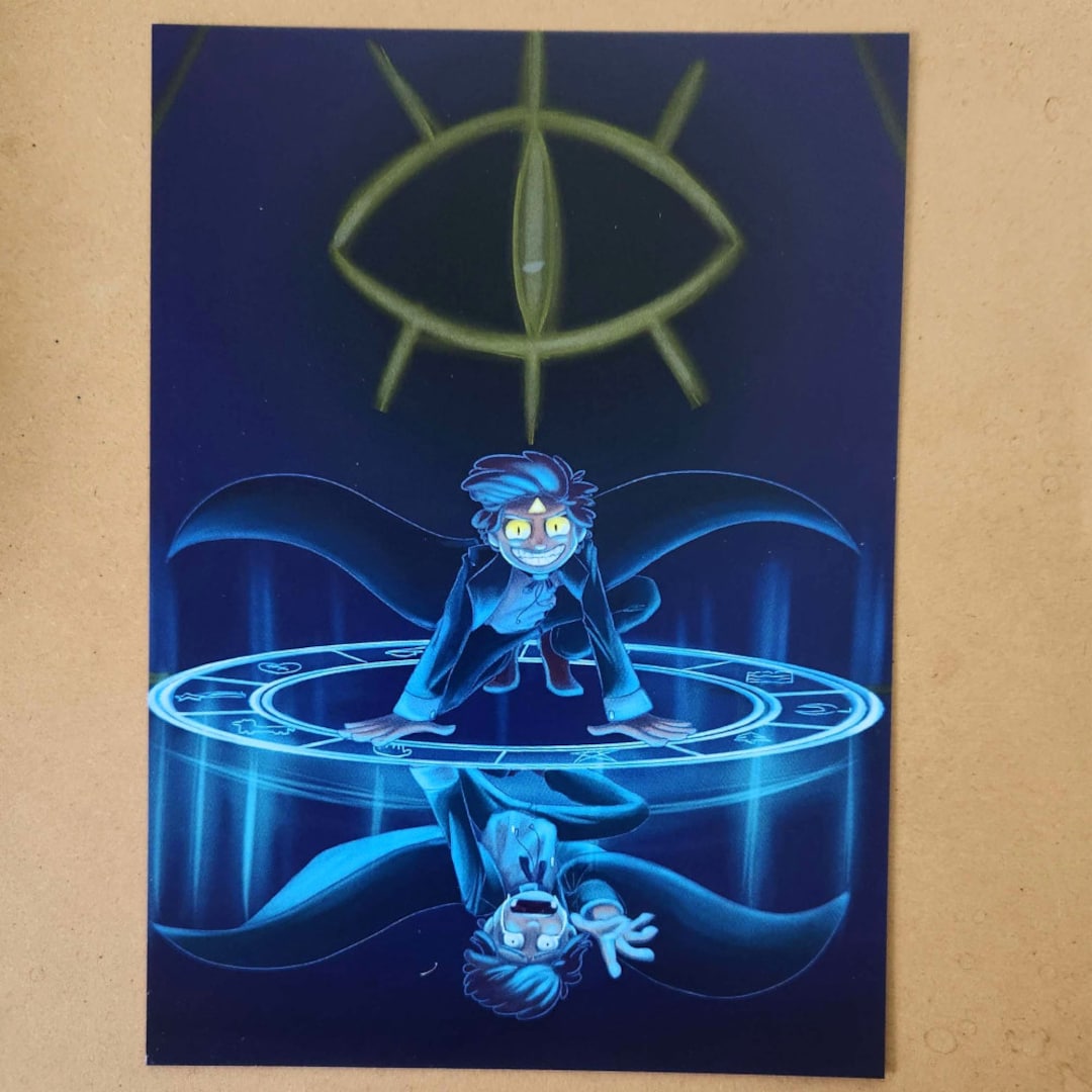 Gravity Falls Bill Cipher, Dipper, Bipper 5x7 Print - Etsy