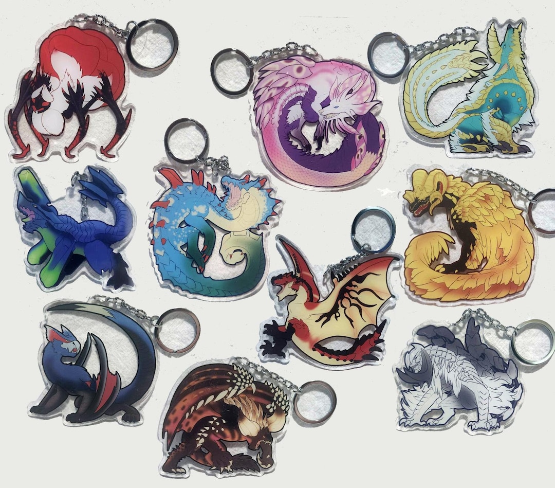 Monster Hunter 3" Acrylic Charms - 15 Monsters - Etsy