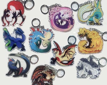 Monster Hunter Lagiacrus || 2.5" Acrylic Charms - Etsy