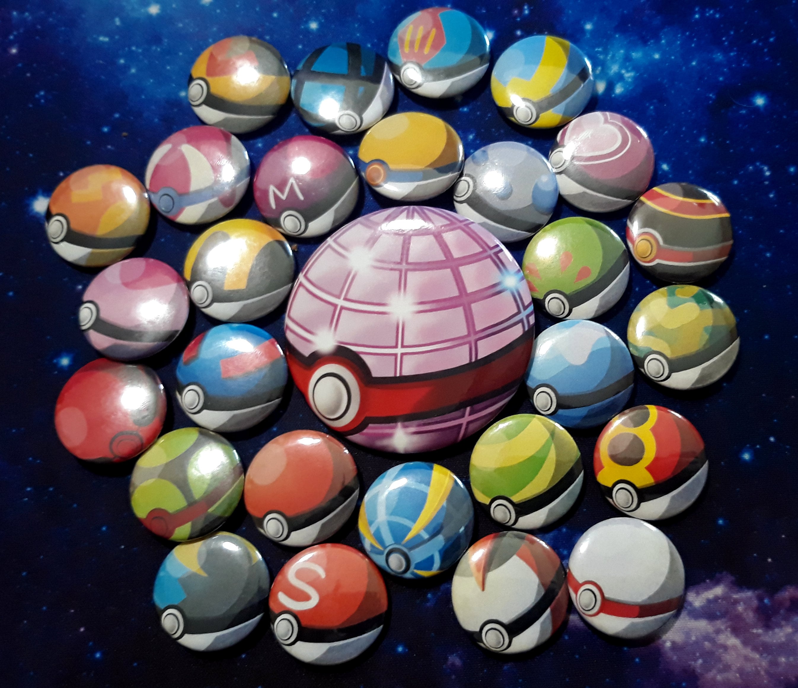Full Set 27 1 Pokeball Buttons PLUS Dynamax Ball - Etsy