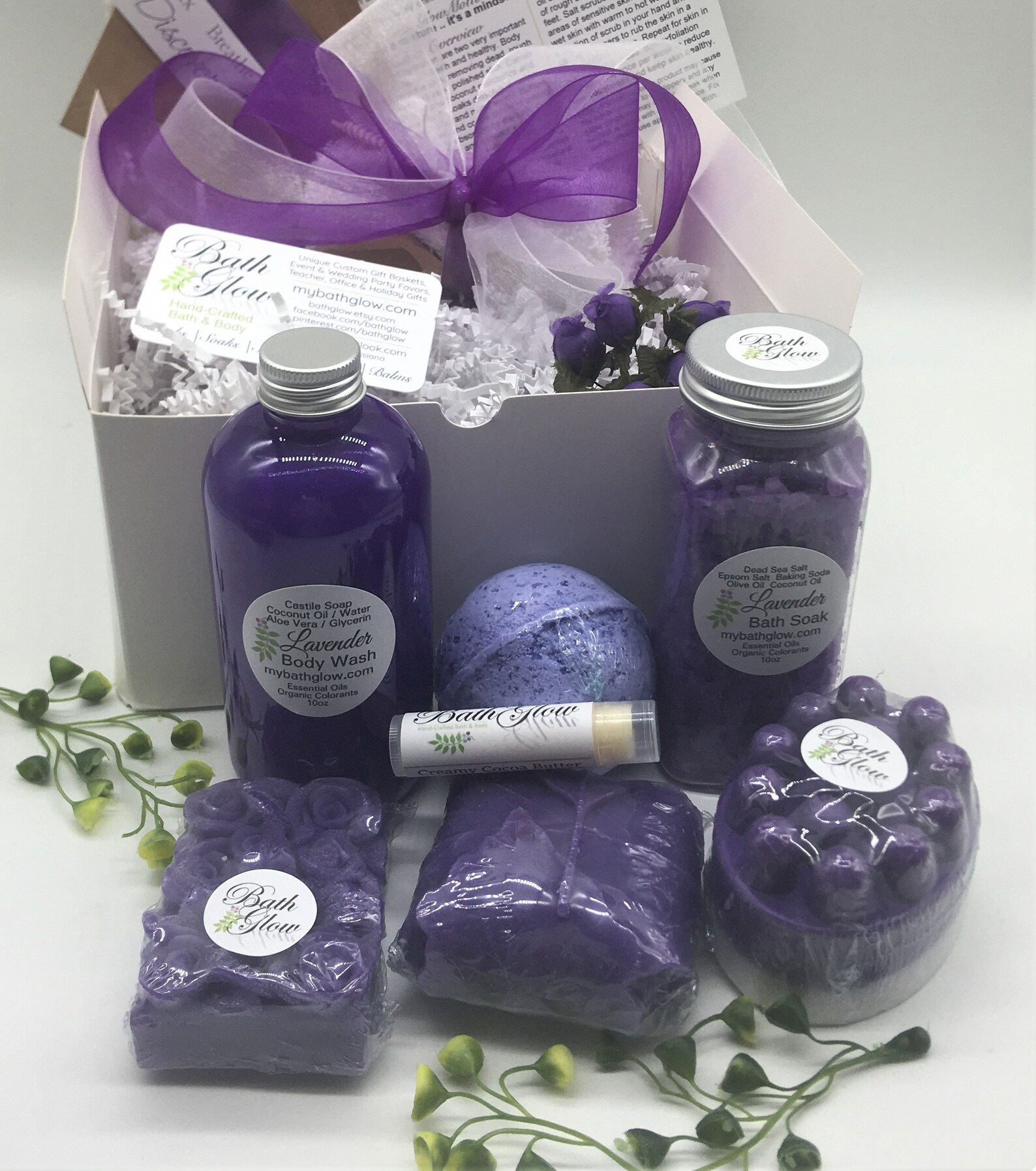 Lavender Relaxation Box Set: Spa Gift Bath Gift Unique Gift Gifts for ...