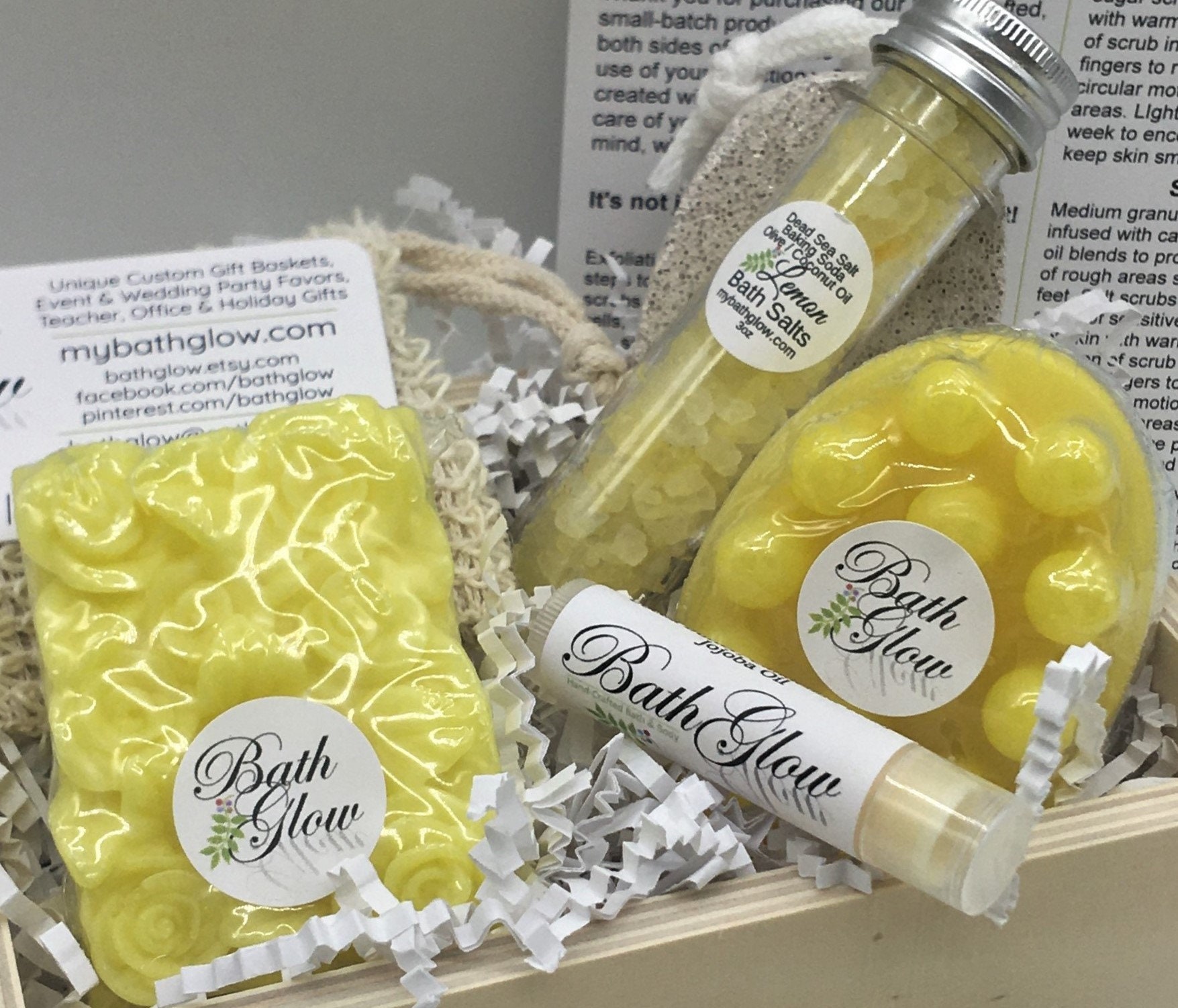Lemon Petite Box Set: Spa Gift | Bath Gift | Unique Gift | Gifts for ...
