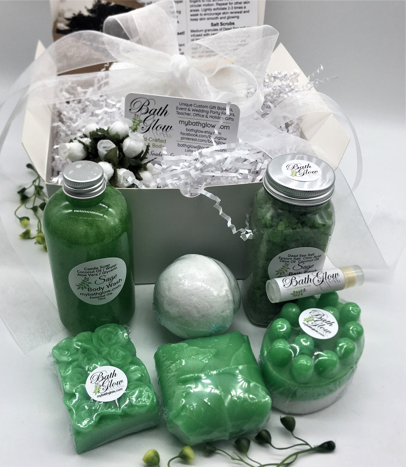 Sage Relaxation Box Set: Spa Gift Bath Gift Unique Gift Gifts for Women ...