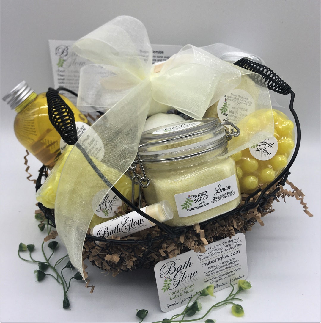 Lemon Wire Basket: Spa Gift | Bath Gift | Unique Gift | Gifts for Women ...