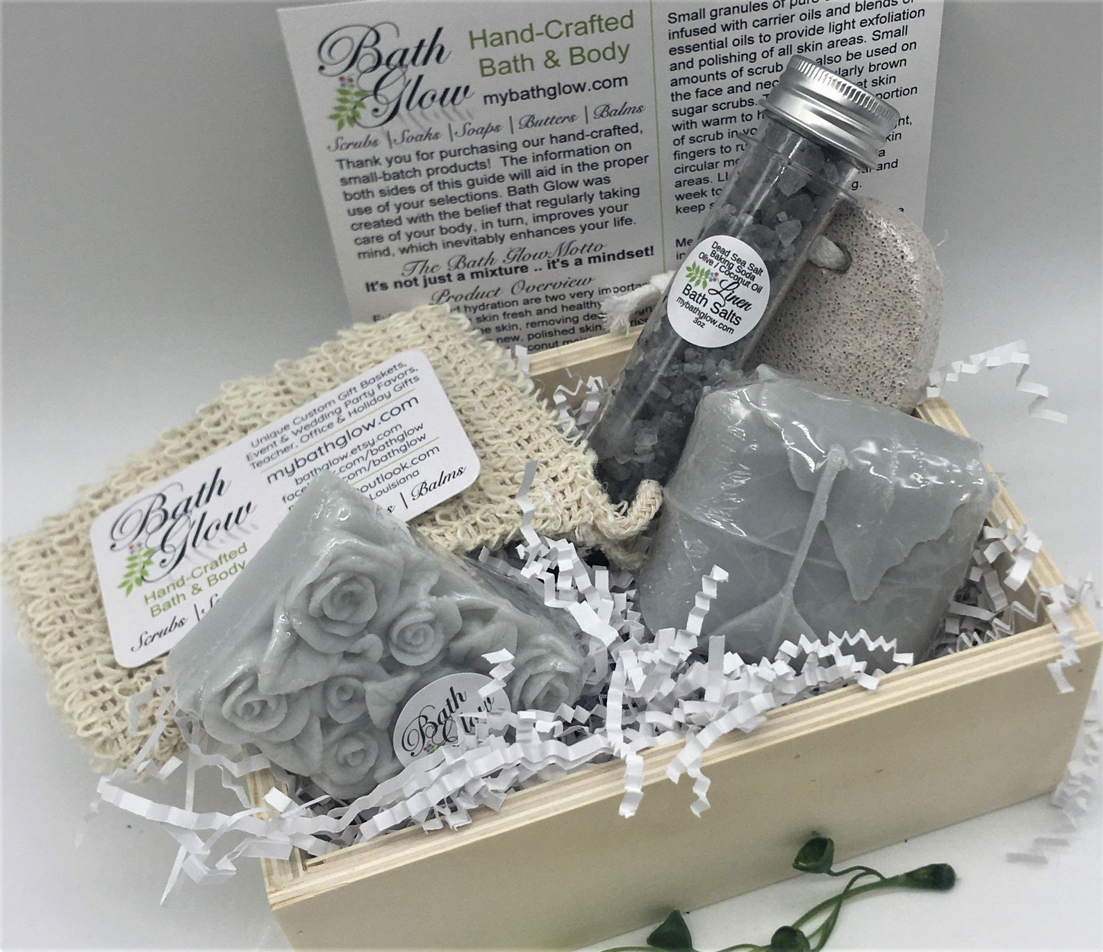 Linen Petite Box Set: Spa Gift Bath Gift Unique Gift - Etsy