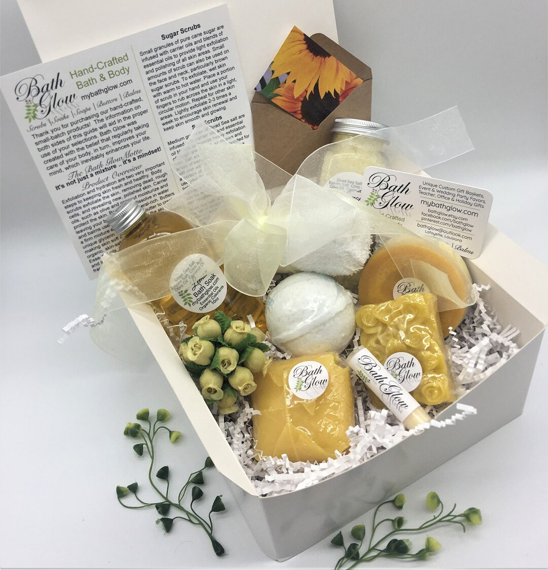 Lemon Relaxation Box Set: Spa Gift | Bath Gift | Unique Gift | Gifts ...