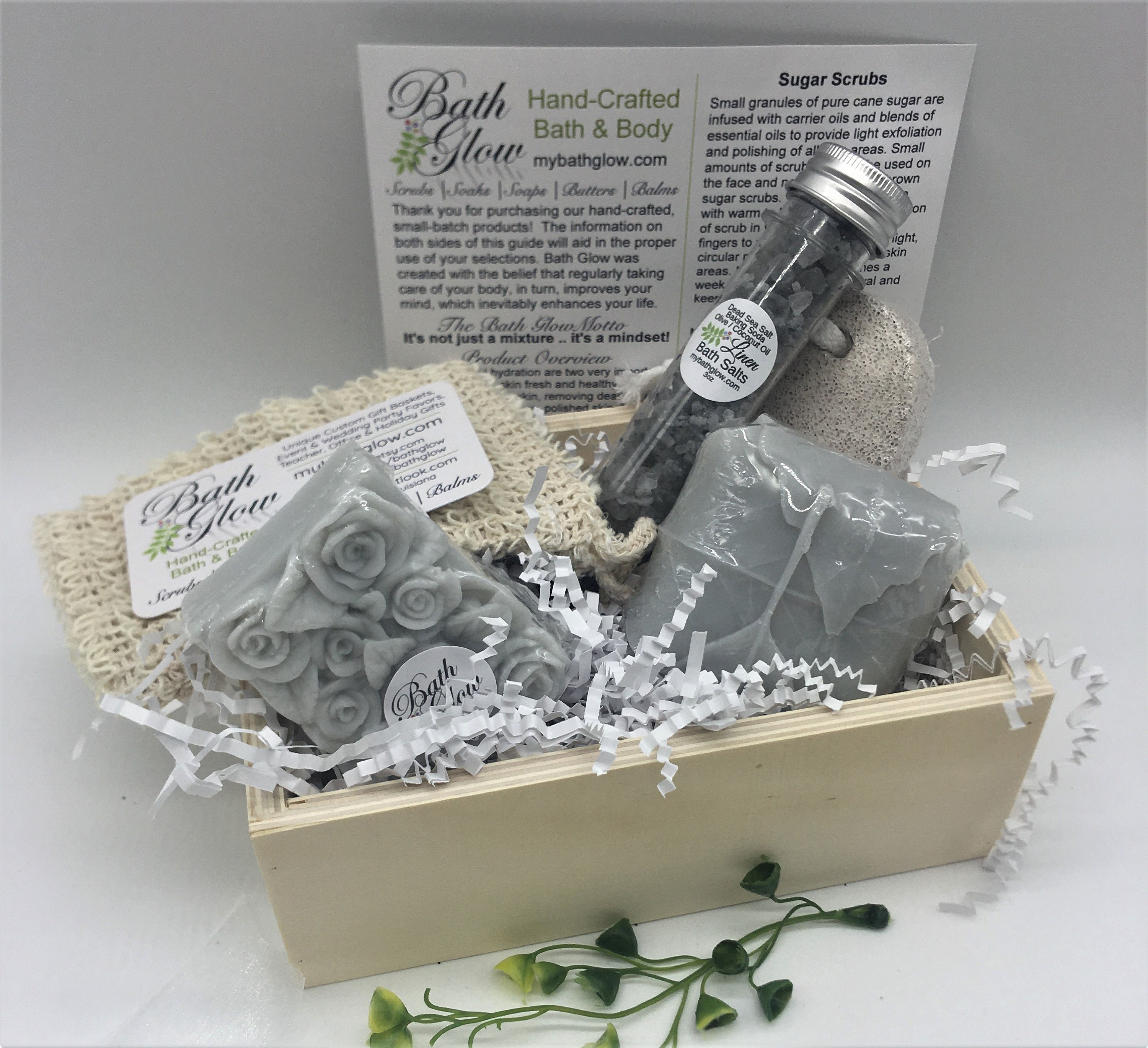 Linen Petite Box Set: Spa Gift Bath Gift Unique Gift - Etsy