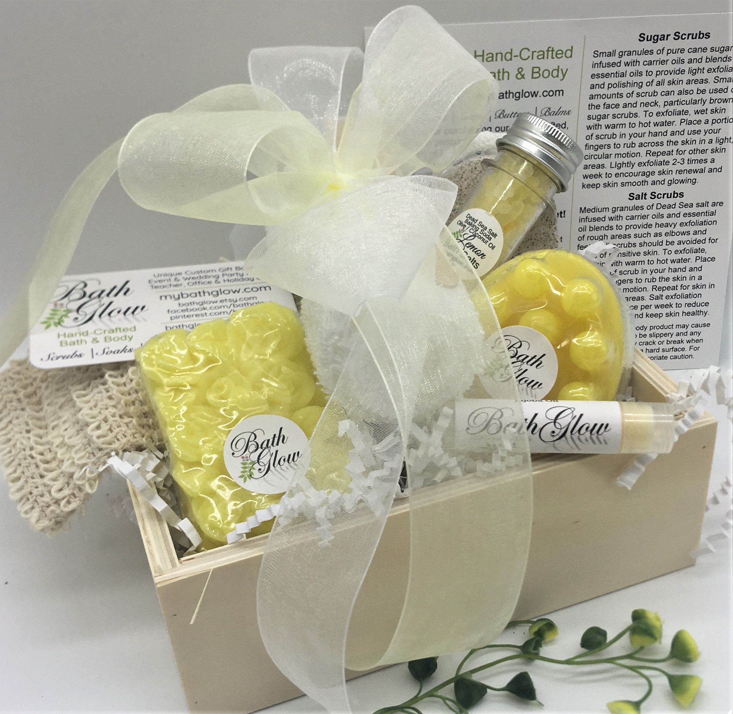 Lemon Petite Box Set: Spa Gift | Bath Gift | Unique Gift | Gifts for ...