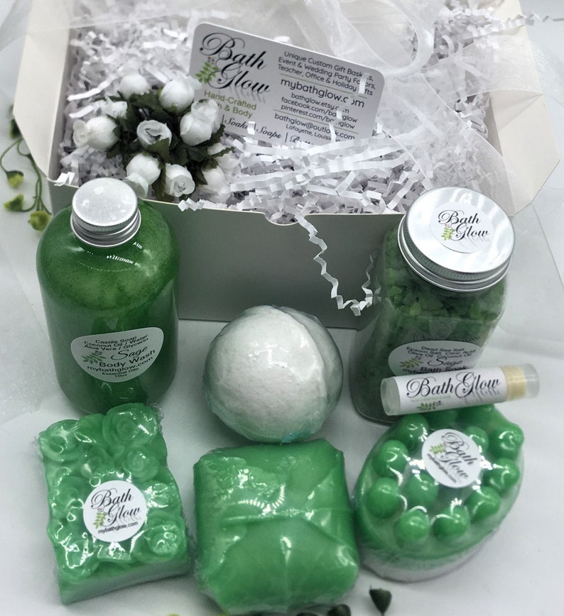 Sage Relaxation Box Set: Spa Gift Bath Gift Unique Gift Gifts for Women ...