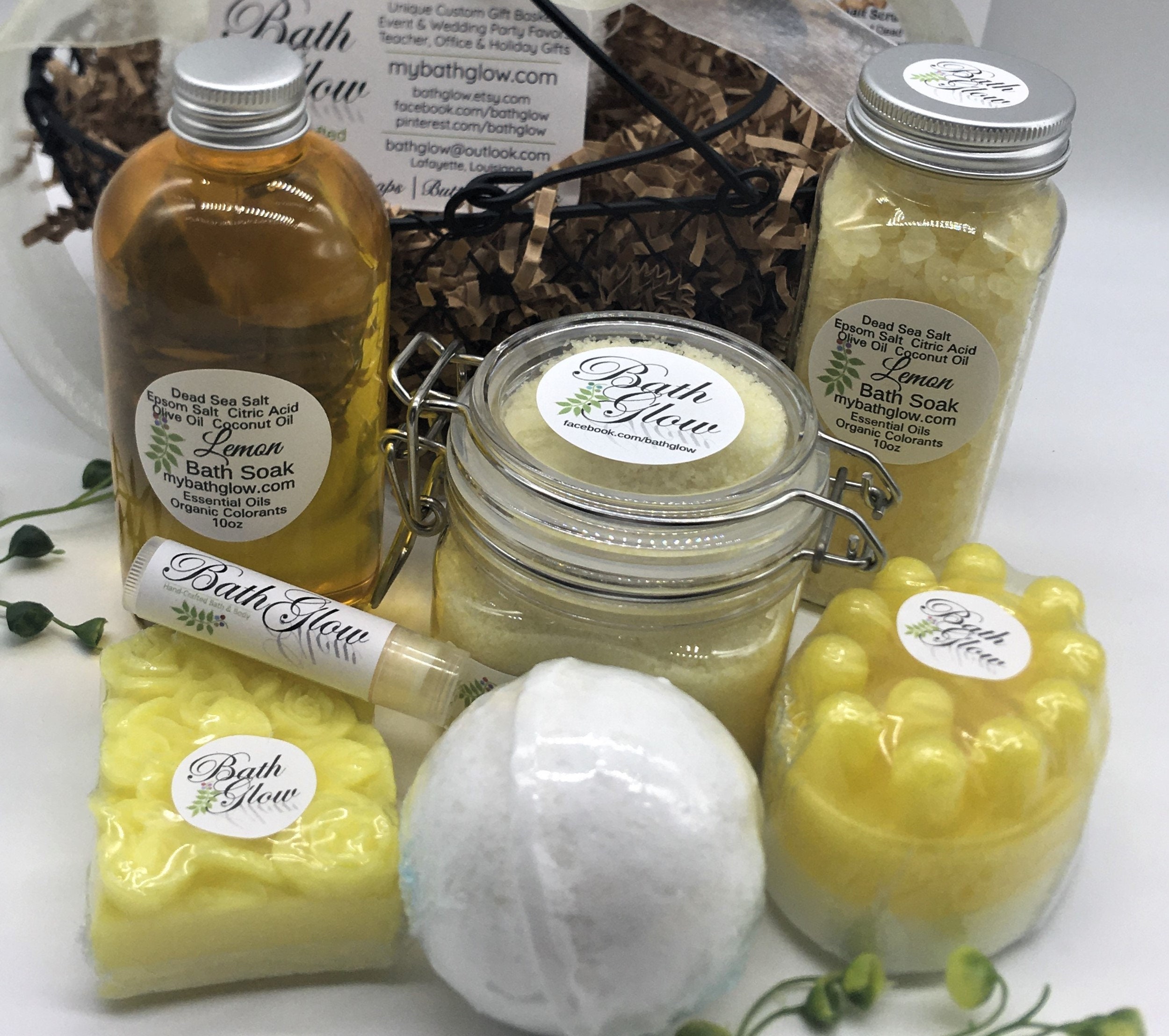 Lemon Wire Basket: Spa Gift | Bath Gift | Unique Gift | Gifts for Women ...