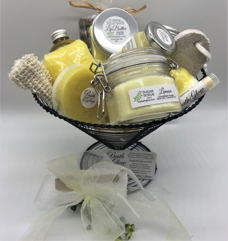 Lemon Wire Cone Basket: Spa Gift | Bath Gift | Unique Gift | Gifts for ...